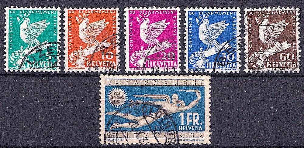 1932 Abrüstungskonferenz Nr. 185-190, gest., Kat. 30.- (Gebraucht) in ...