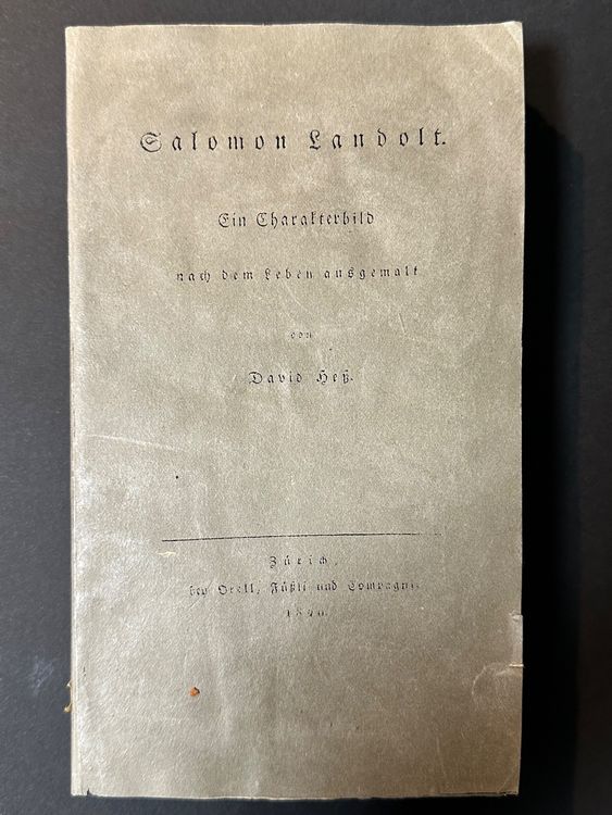 David Hess - Salomon Landolt - 1820 (Gebraucht) in Winterthur für CHF ...