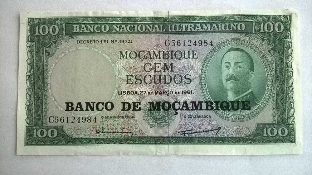 Billet banque Mozambique 100 Escudos 27/03/1961 UNC | Kaufen auf Ricardo
