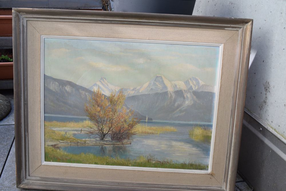 Bild Öl auf Platte Fritz Brand 1953 | Kaufen auf Ricardo