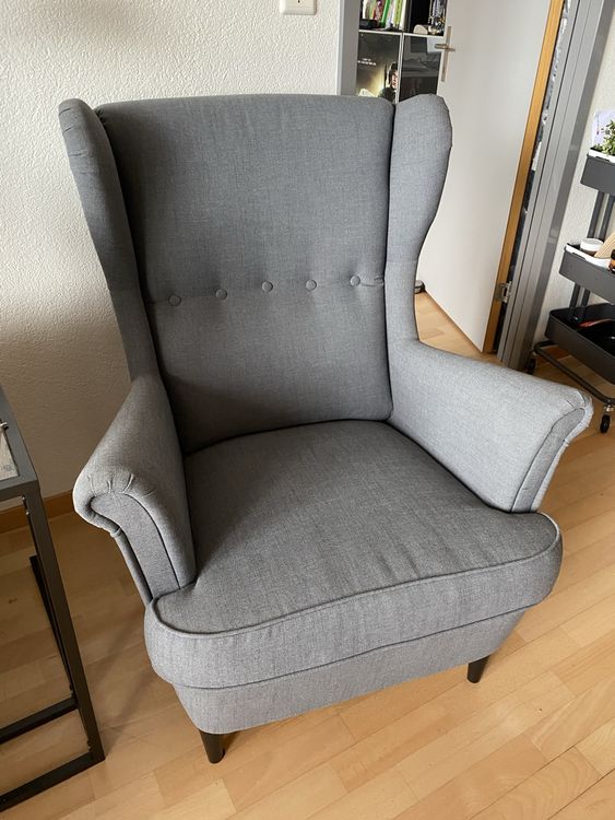 Ikea STRANDMON Wing chair, Nordvalla dark grey (Neu (gemäss ...