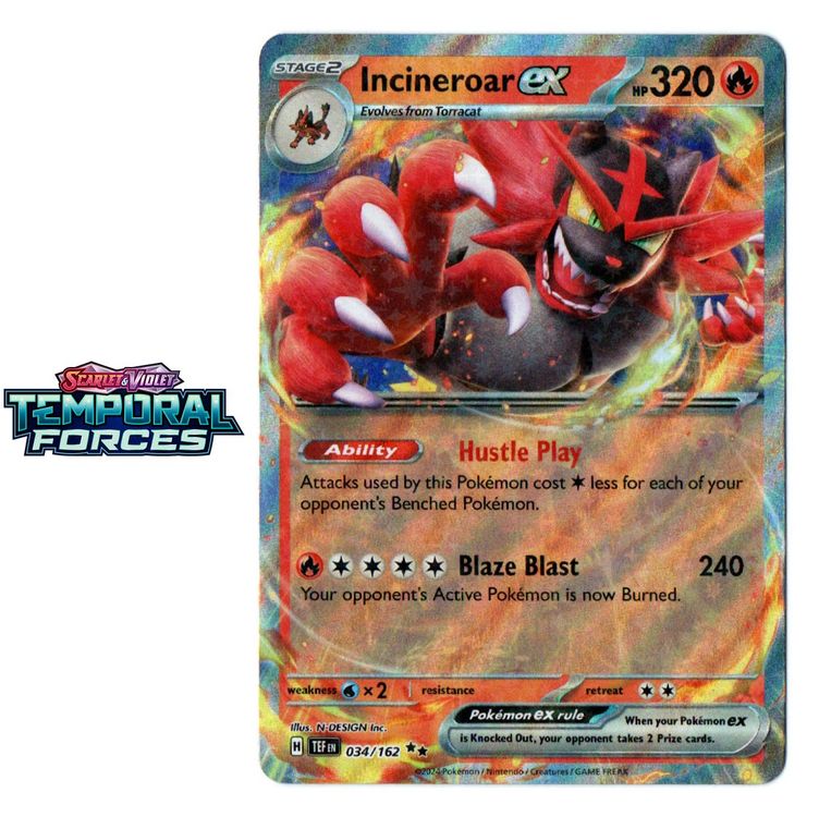 Temporal Forces Incineroar ex Fuegro 034/162 EN (Neu (gemäss ...