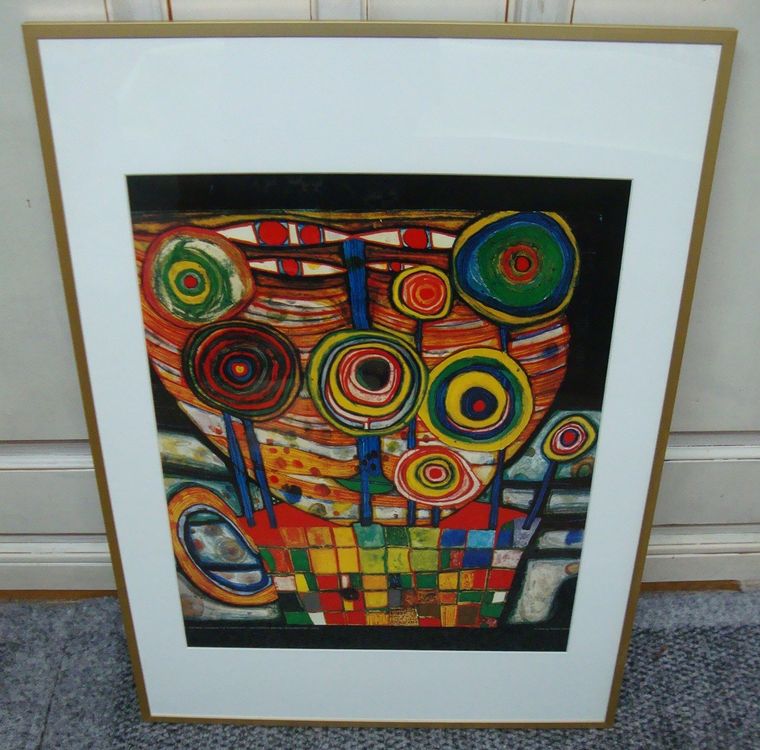 Kalenderblatt Hundertwasser gerahmt | Kaufen auf Ricardo