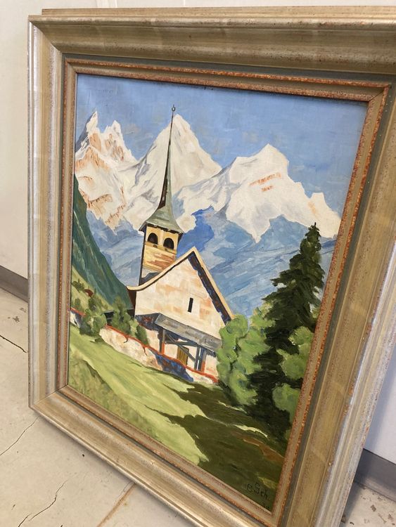 Gemälde Schweizer Alpen | Kaufen auf Ricardo