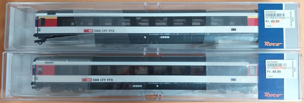 Roco 64399 und 64400 SBB EuroCity Wagen (Neu (gemäss Beschreibung)) in ...