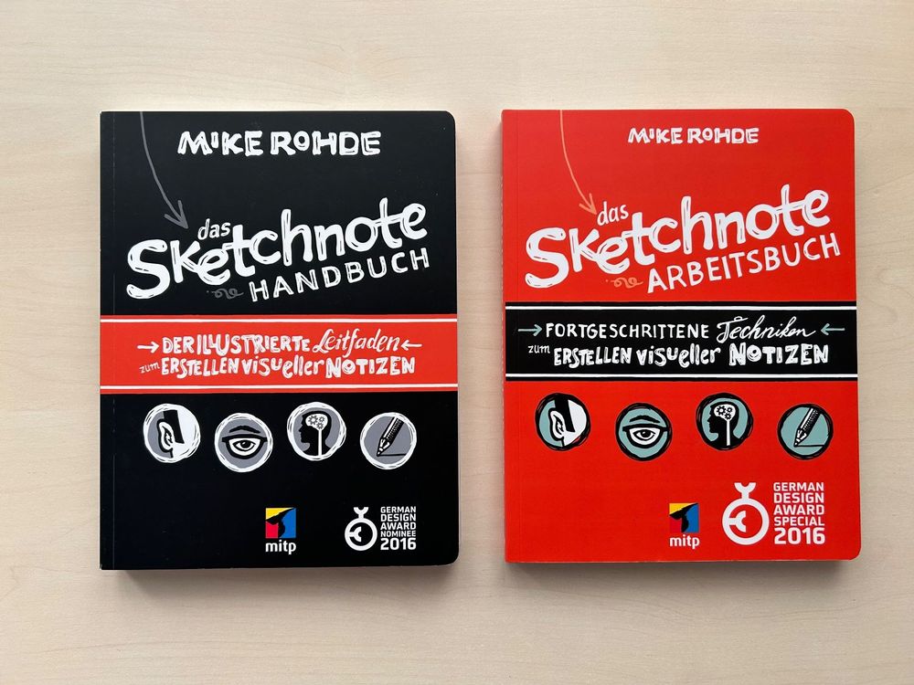 Mike Rohde - Sketchnote Handbuch & Arbeitsbuch (2 Bücher) (Neu (gemäss ...