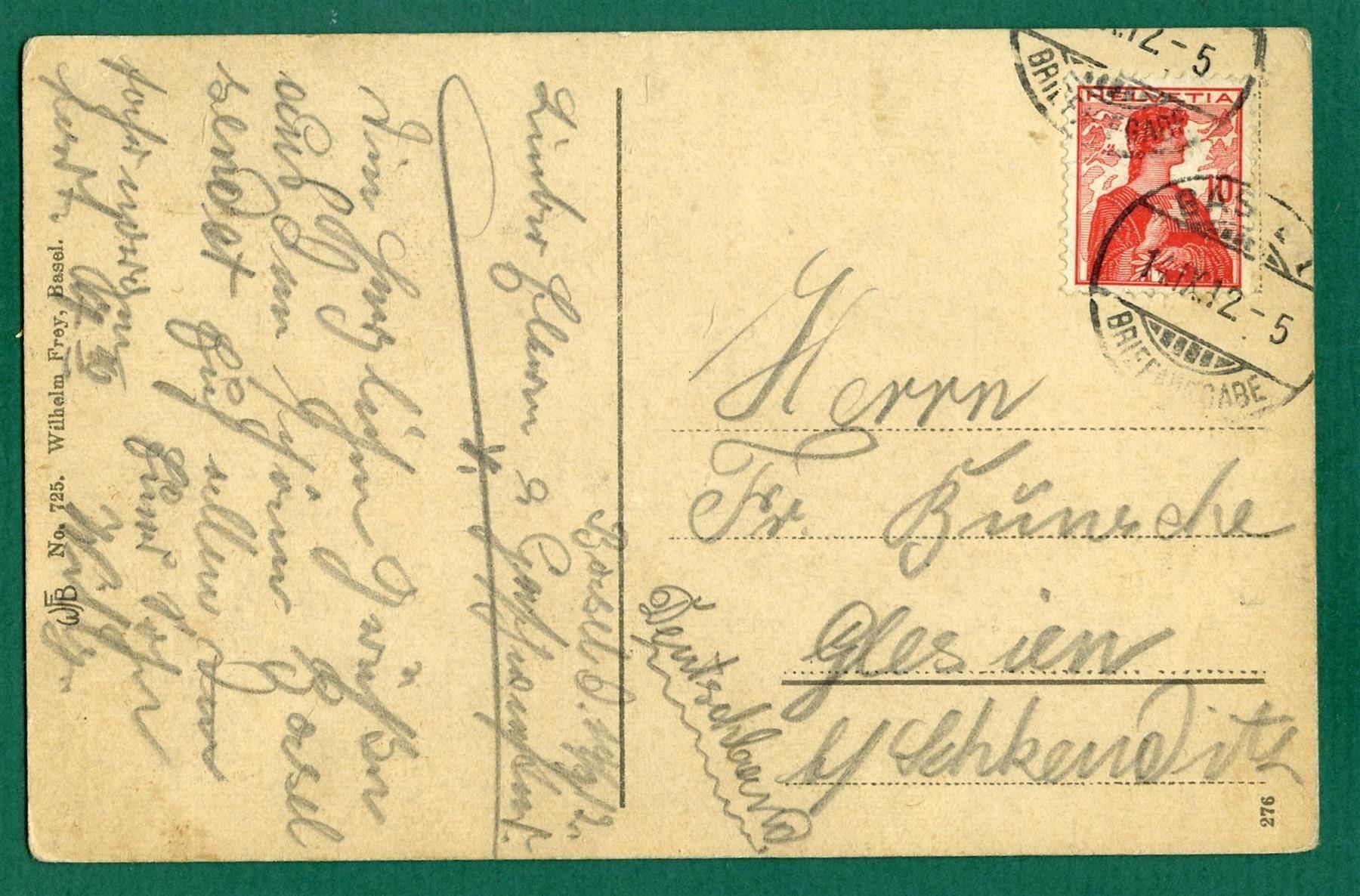 Basel, Drei Rheinbrücken, 1912 (Gebraucht) in Sargans für CHF 0.7 – mit Lieferung auf Ricardo kaufen