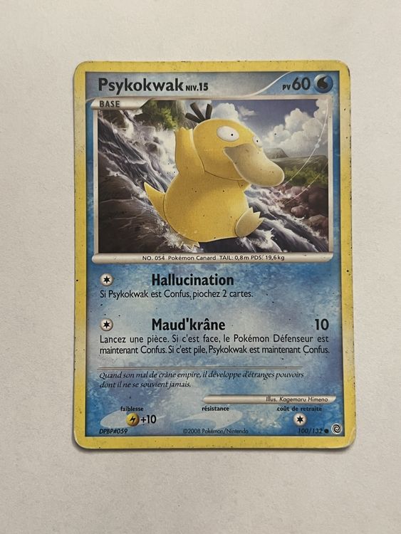 Seltene Psykokwak Pokemon Karte (100/123) 2008 (Gebraucht) in Diegten ...