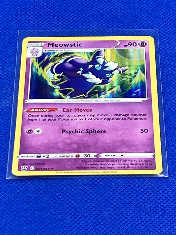 Pokemon Battle Style Meowstic Holo 061 / 163 EN (Neu (gemäss ...