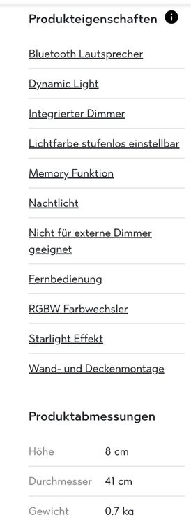 2x LED Deckenlampe mit Bluetooth Lautsprecher💥 Musik 📌 (Neu und ...