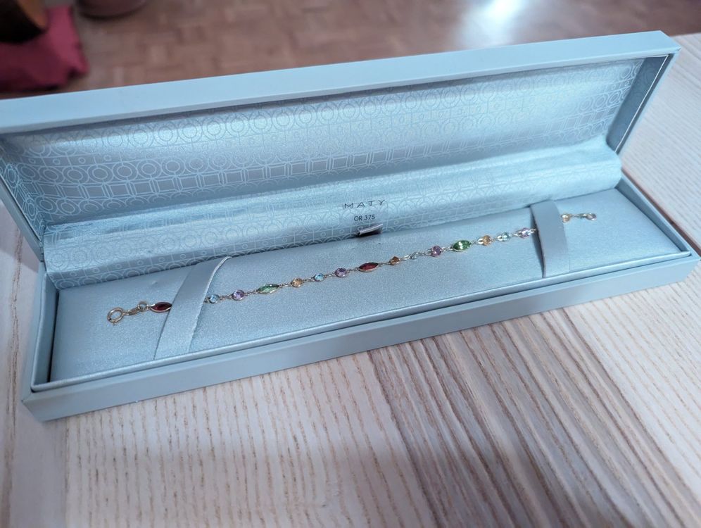 Barcelet or jaune 375, pierres fines. (Gelbgold Armband) | Kaufen auf ...