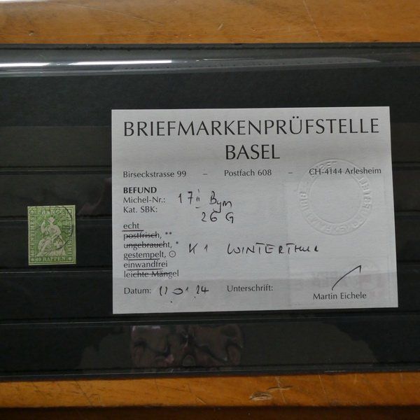 STRUBEL ° SBK 26 G Kat. 120.- mit BEFUND siehe Bilder (Gebraucht) in Egliswil für CHF 15 – mit ...