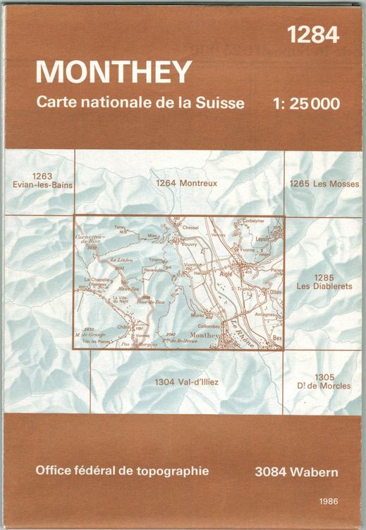 Landkarte Monthey | Kaufen auf Ricardo