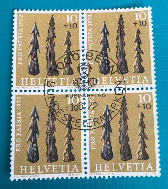 4 er Block Nr.B 154 mit Vollstempel Bern (Gebraucht) in Aarau für CHF 0.6 – mit Lieferung auf ...