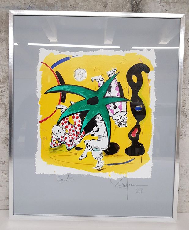 Rolf Knie Serigrafie "Drei Clowns mit grünem Stern" | Kaufen auf Ricardo