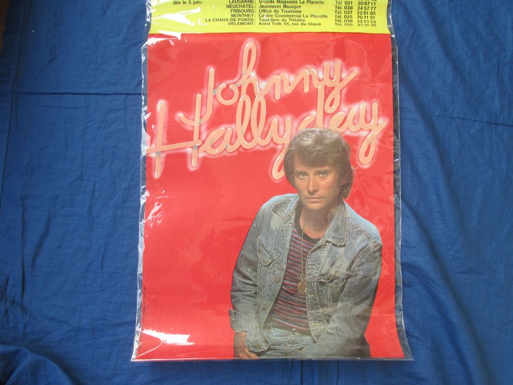 Affiche Johnny Hallyday en concert à Genève, 1979 | Kaufen auf Ricardo