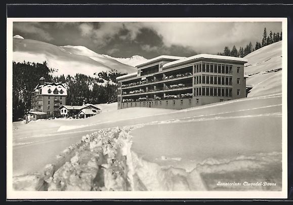 AK Clavadel-Davos, Sanatorium im Schnee | Kaufen auf Ricardo