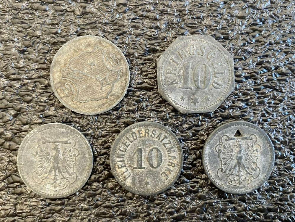 Kriegsgeld Notgeld Ersatzgeld 1917-19 Deutschland Weltkrieg (Gebraucht ...