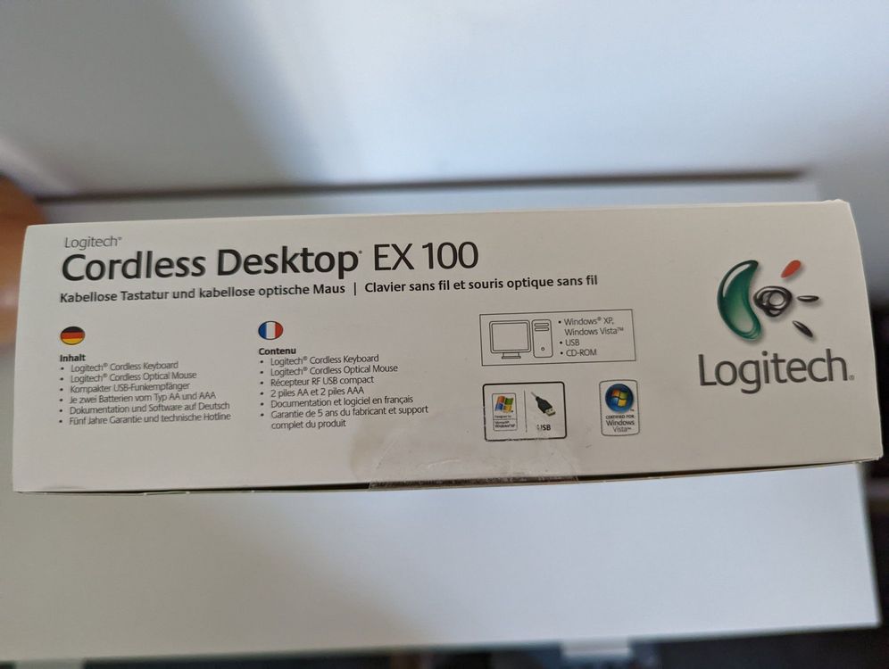 Logitech EX 100 Cordless Desktop Tastatur (Neu und originalverpackt) in ...