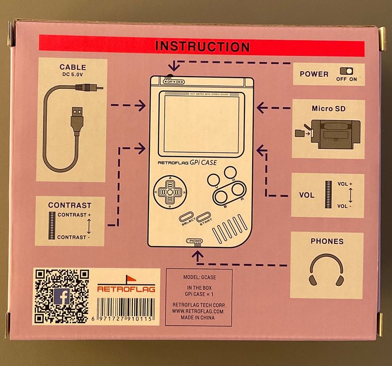 RETROFLAG GPi Gameboy Case mit Raspberry Pi Zero W 64GB OVP | Kaufen ...