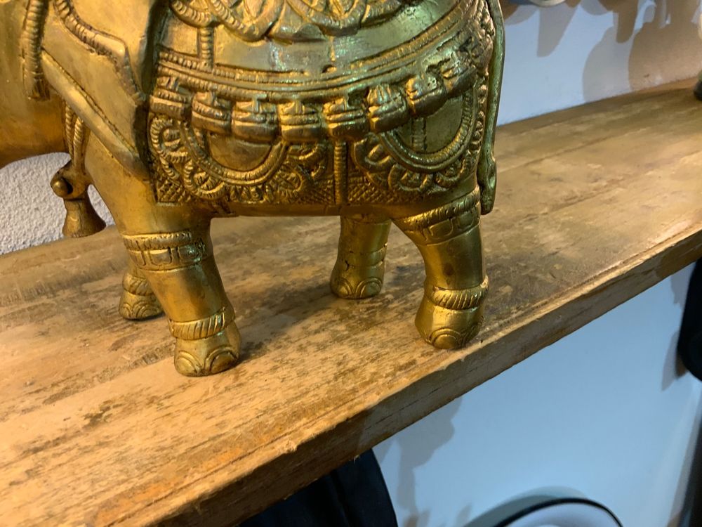 VINTAGE ELEFANT SKULPTUR BRONZE, ORIENTALISCH, 1610 GR | Kaufen auf Ricardo