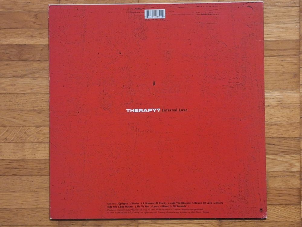 Therapy?, Infernal Love - LP Red Vinyl UK 1995 (Neu (gemäss ...