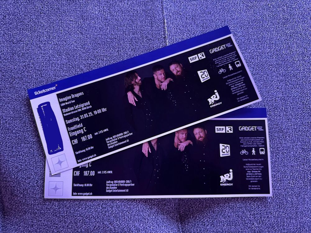 Imagine Dragons Frontfield Tickets im Letzigrund (Neu und ...