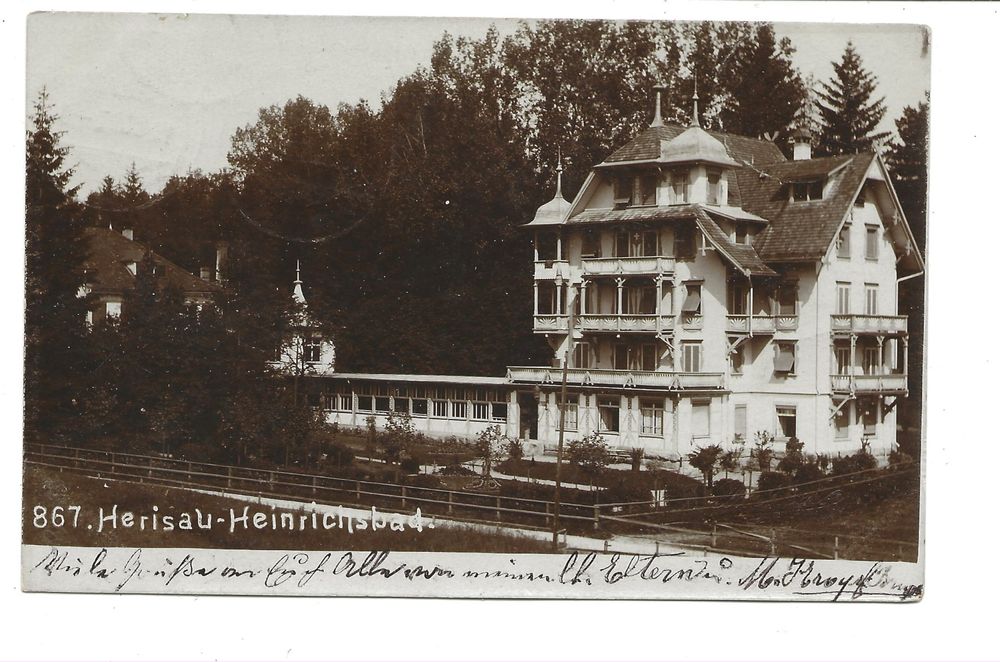 Herisau - Heinrichsbad (AR) Kurhaus Foto Umiker - 1907 (Gebraucht) in Engelburg für CHF 6.5 ...