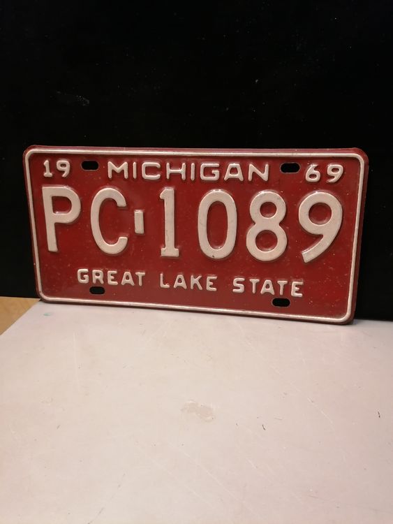 Plaque immatriculation Michigan 1969 PC-1089 USA (D'occasion) à Genève ...
