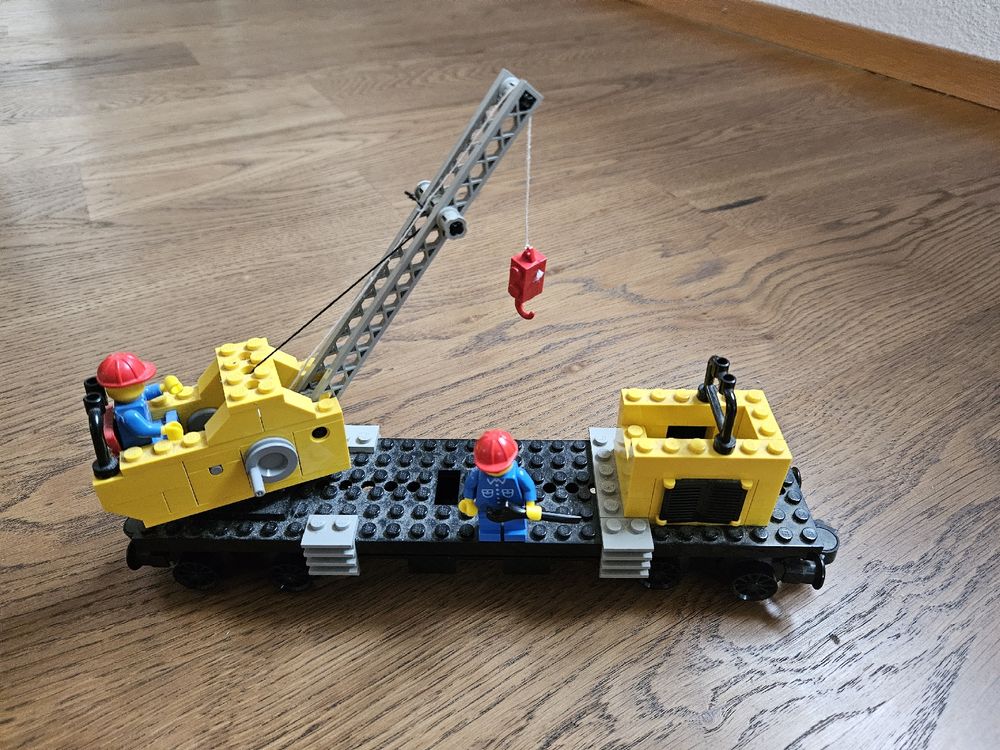 Lego 12V Eisenbahn 7814 Kranwagen mit drehbarem Kran. (Gebraucht) in ...