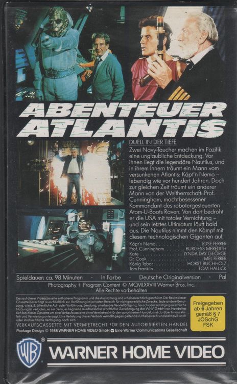 Abenteuer Atlantis ( USA 1978) Warner Home Video VHS 11442 (Gebraucht ...