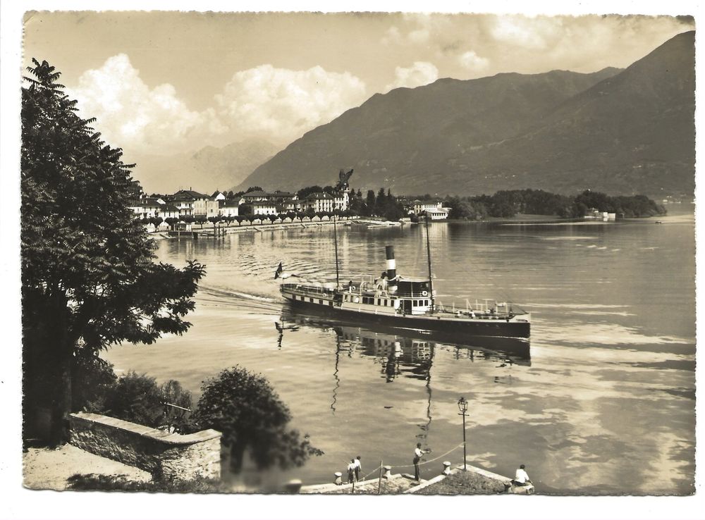 Ascona (TI) Dampfschiff auf Lago Maggiore - Foto-AK - 1949 (Gebraucht) in Engelburg für CHF 7.9 ...