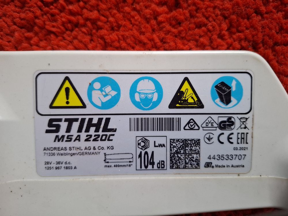 Stihl MSA 220 C Akku Kettensäge zu verkaufen (Gebraucht) in Nänikon für ...