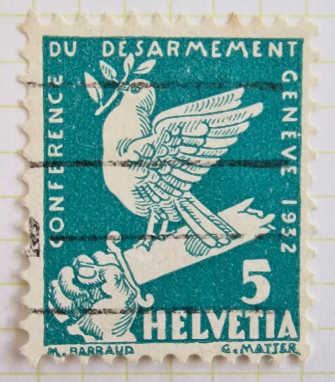 Helvetia 1932 Friedenstaube 20x 5Rp Werte (Gebraucht) in Stüsslingen für CHF 5 – mit Lieferung ...