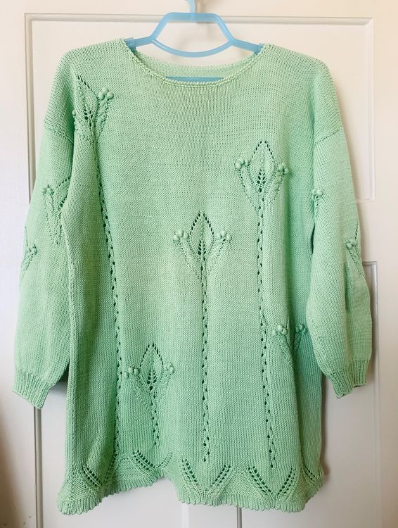 Handgestrickter Pullover, 100%Baumwolle, Gr. 42 (Gebraucht) in Bern für ...