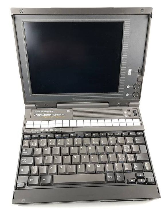 Vintage Laptop TI TravelMate 4000 WinSX 486SX-25 MHz (Gebraucht) in ...