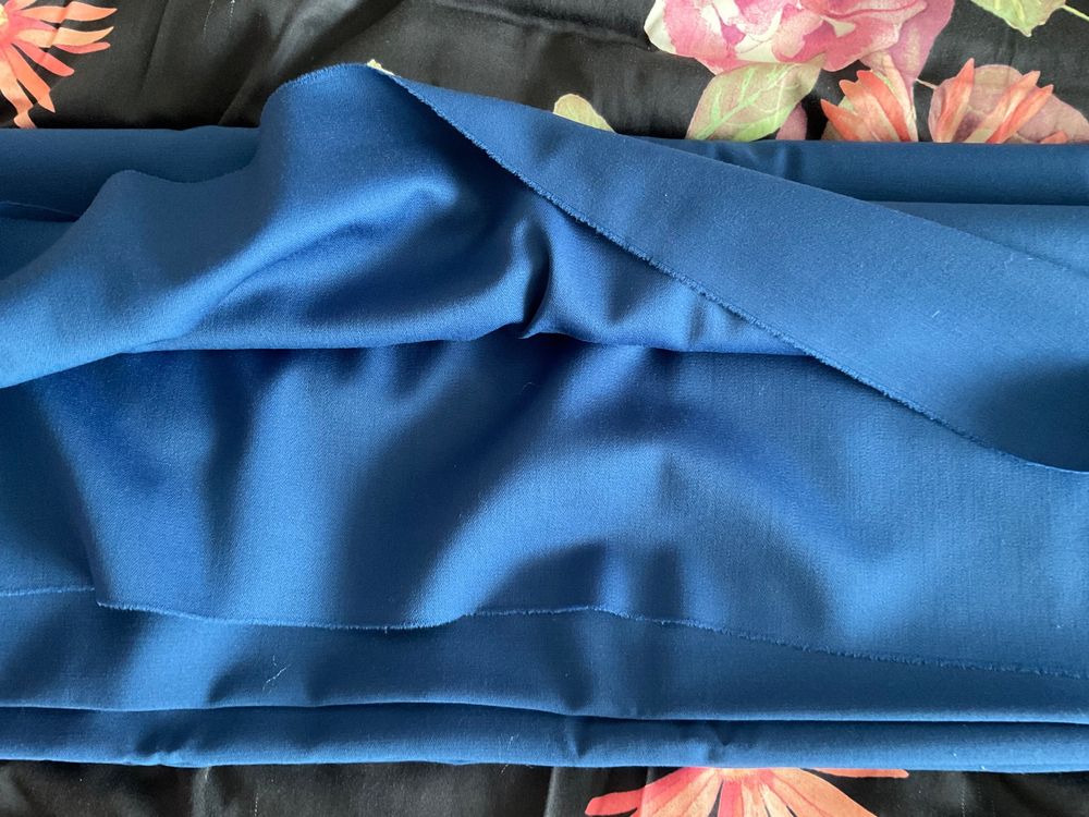 AGNONA MURETTO Wolle-Kaschmir Stoff 155 x 185 cm Kobaltblau (Neu ...