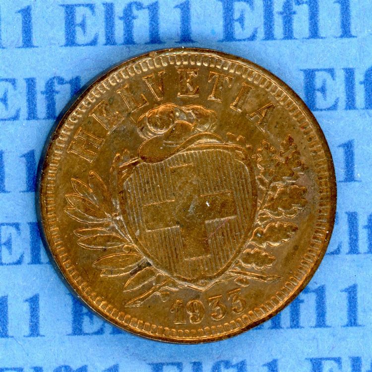 CHF___0.02 1933 stgl 2 Rappen | Kaufen auf Ricardo