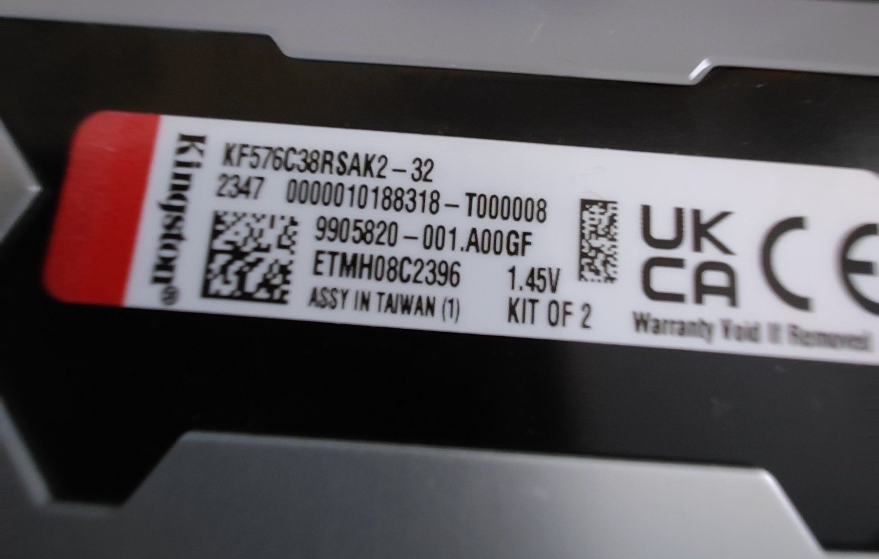 32GB, 2x16GB DDR5 7600MT/s Kingston Fury Renegade (Gebraucht) in ...