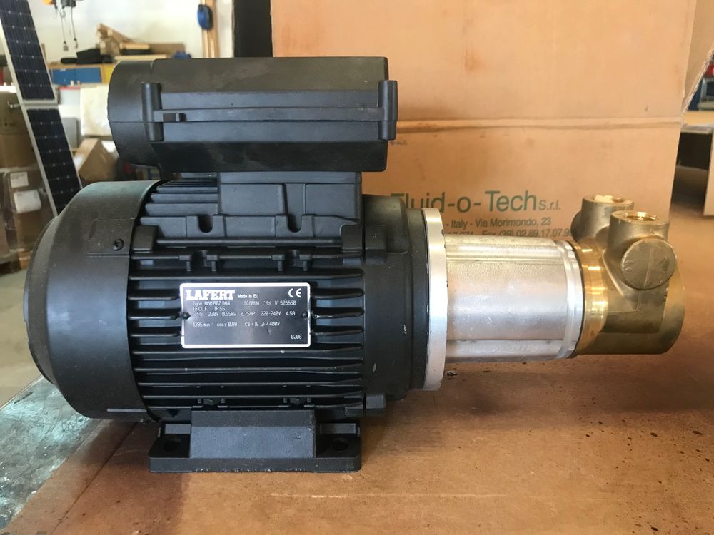 FLUID-O-TECH Pumpe 500 l/h - 1/2 Zoll mit Lafert Elektromot (Neu und ...