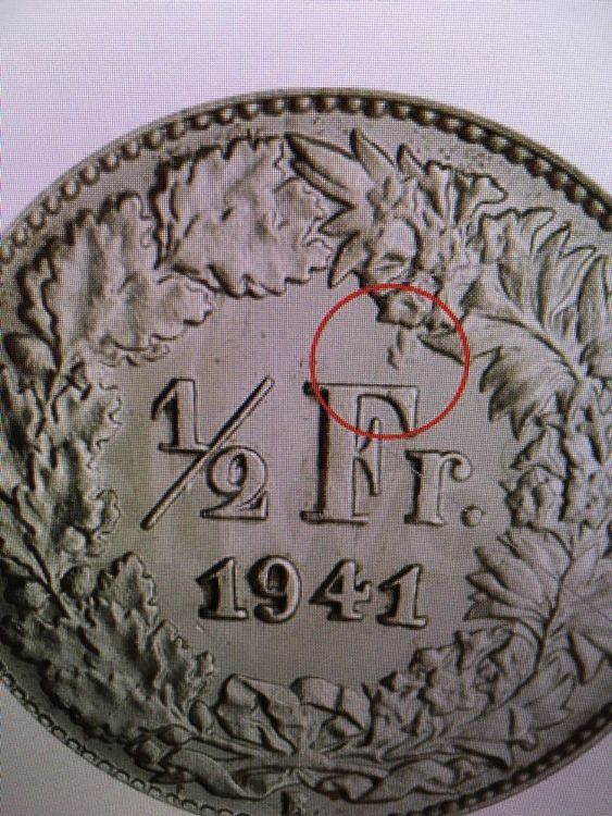 Silbermünze 1941 Zusatzblatt 50 Rappen | Kaufen auf Ricardo