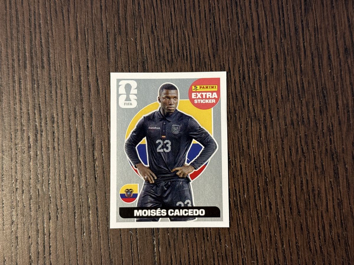 Panini Extra Sticker WM 2026 - Moises Caicedo Ecuador SILBER (Neu ...