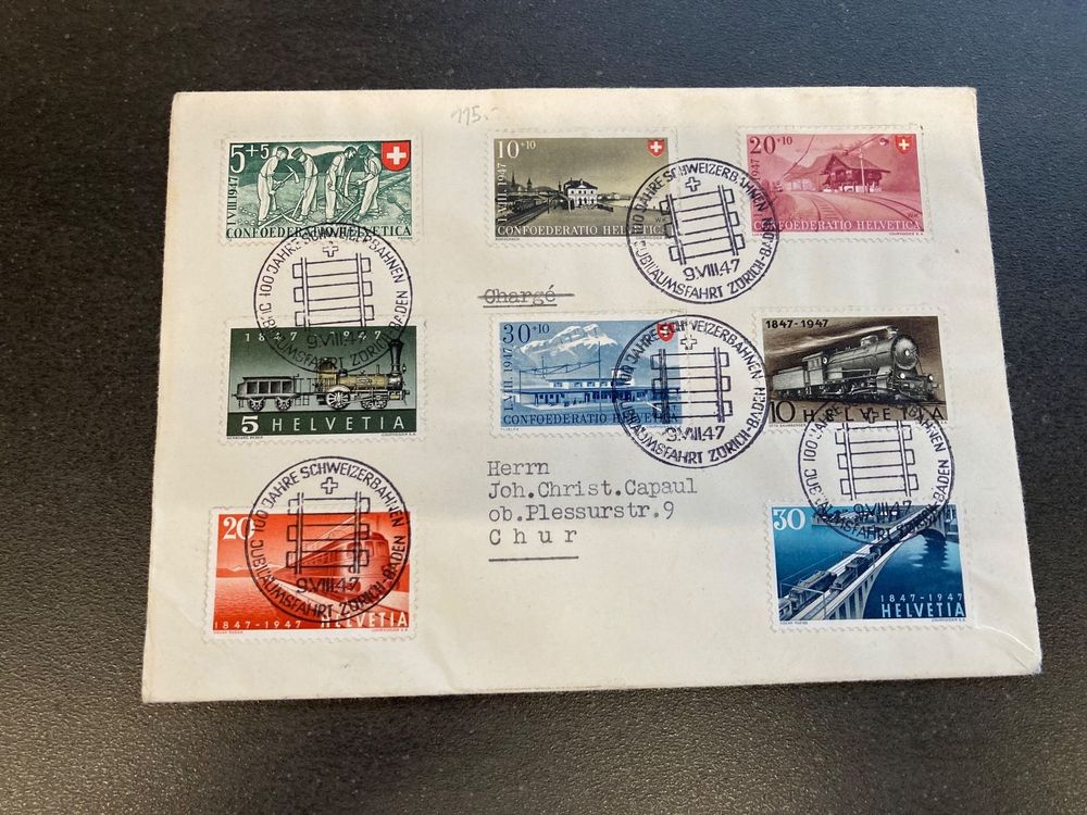 Brief 100 Jahre CH-Eisenbahn 1947 (Gebraucht) in Chur für CHF 10 – mit Lieferung auf Ricardo kaufen