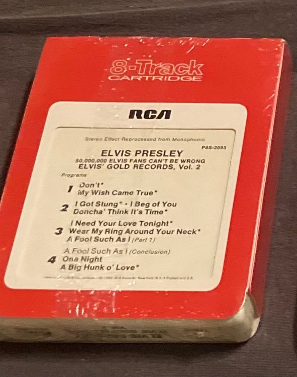 Elvis 8 Spur / 8 Track Kassette- originalverp. 50Mio. Fans (Neu und ...