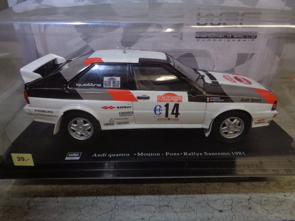 Altaya 1:24 WRC Audi Quattro Rallye Sanremo 1981 Michèle M. (Neuf avec ...
