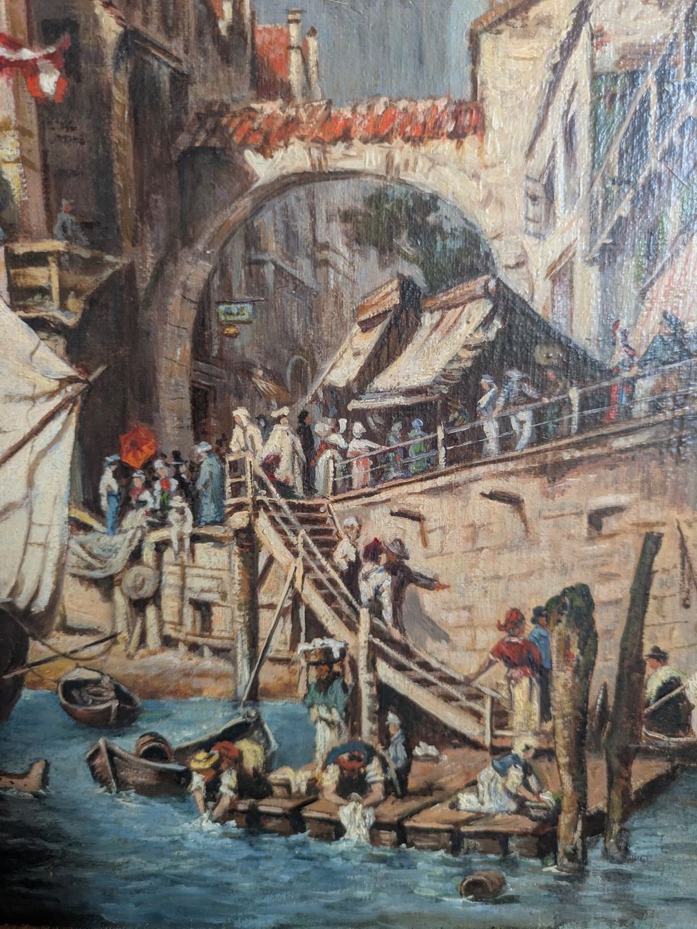 Original Ölgemälde "Hamburg, St. Pauli" von H.V. Walti, 1950 (Gebraucht ...