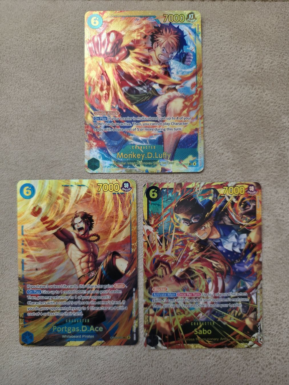 Ace Luffy Sabo SEC Karten OP13 One Piece (Neu (gemäss Beschreibung)) in Turbenthal für CHF 16 ...