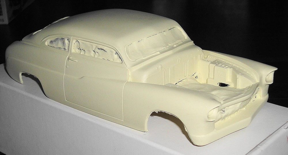 Jimmy Flintstone '49 Mercury Chopped Custom 1:25 Resin body (Neu und ...