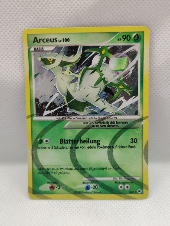 Arceus Level 100 Typ Pflanze Pokemon Kart Holo TCG AR2 (Gebraucht) in ...