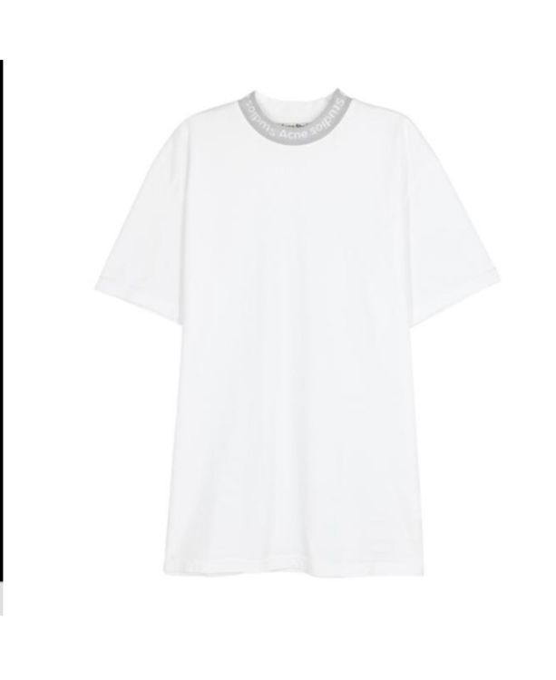 Acne Studios Gojina Oversized Mock Neck Logo T-Shirt Shirt (Gebraucht ...